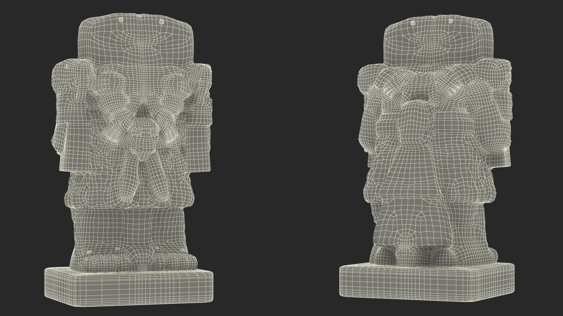 Aztec Goddess Coatlicue White Table Figurine For 3D Print Model ...