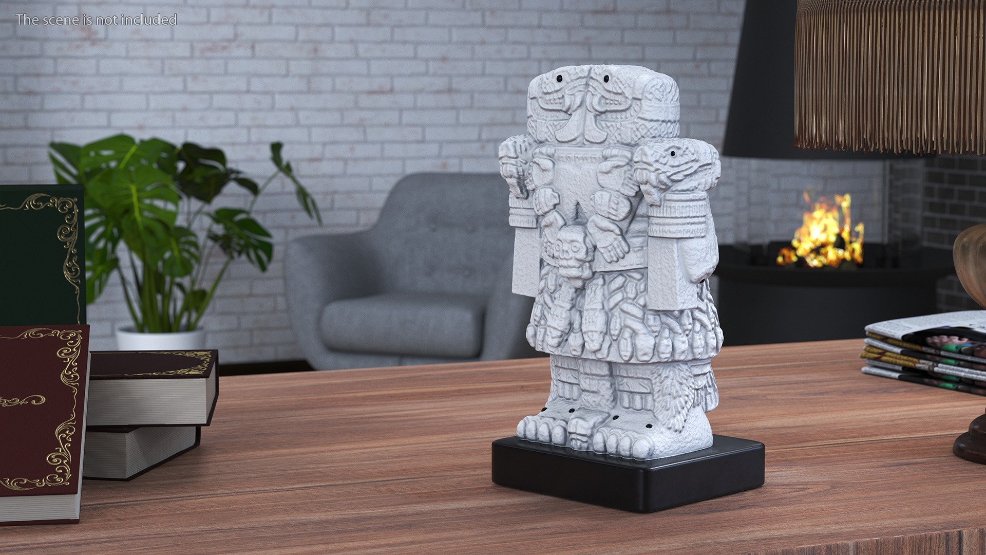 Aztec Goddess Coatlicue White Table Figurine For 3D Print Model ...