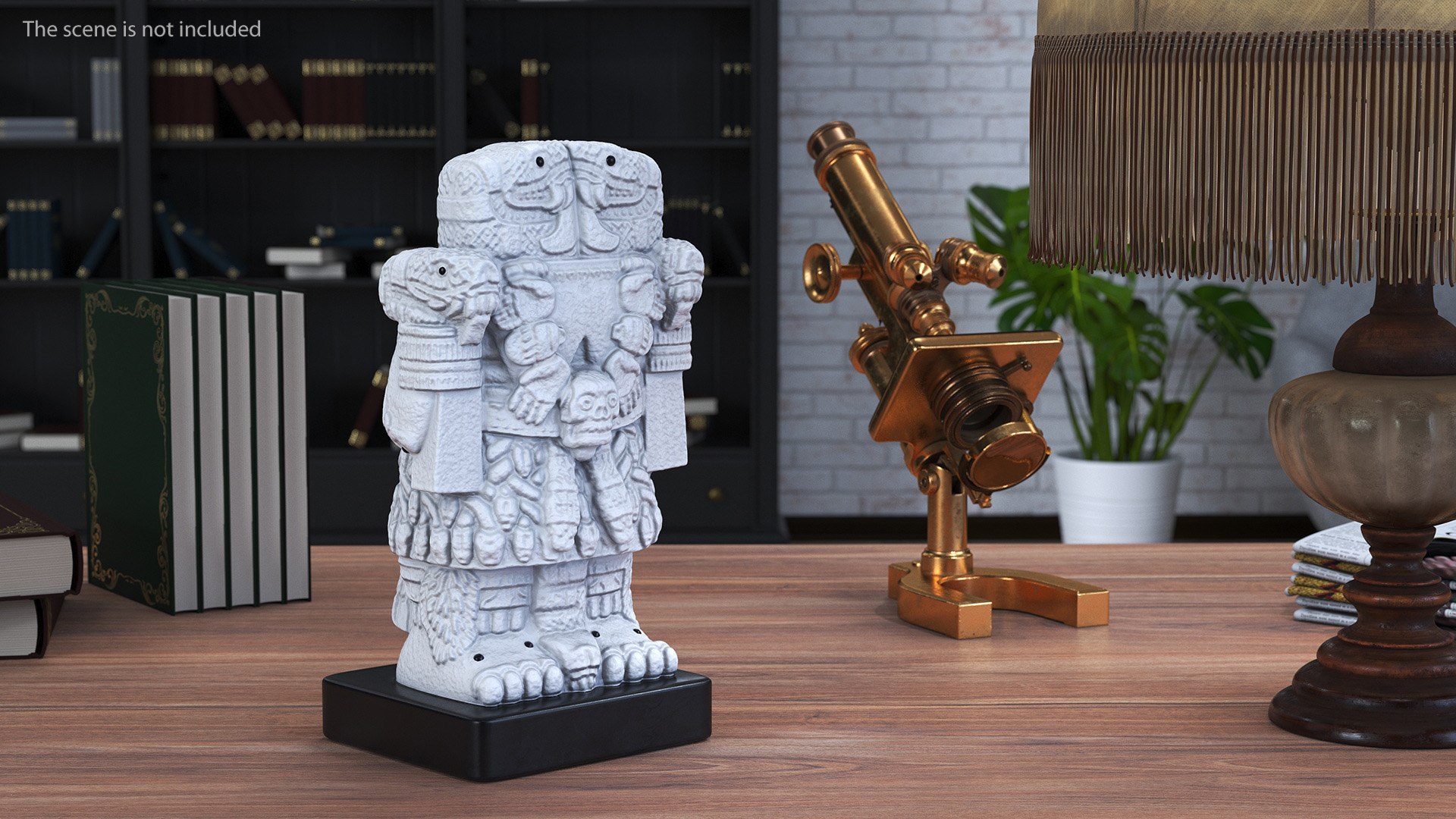 Aztec Goddess Coatlicue White Table Figurine For 3D Print Model ...