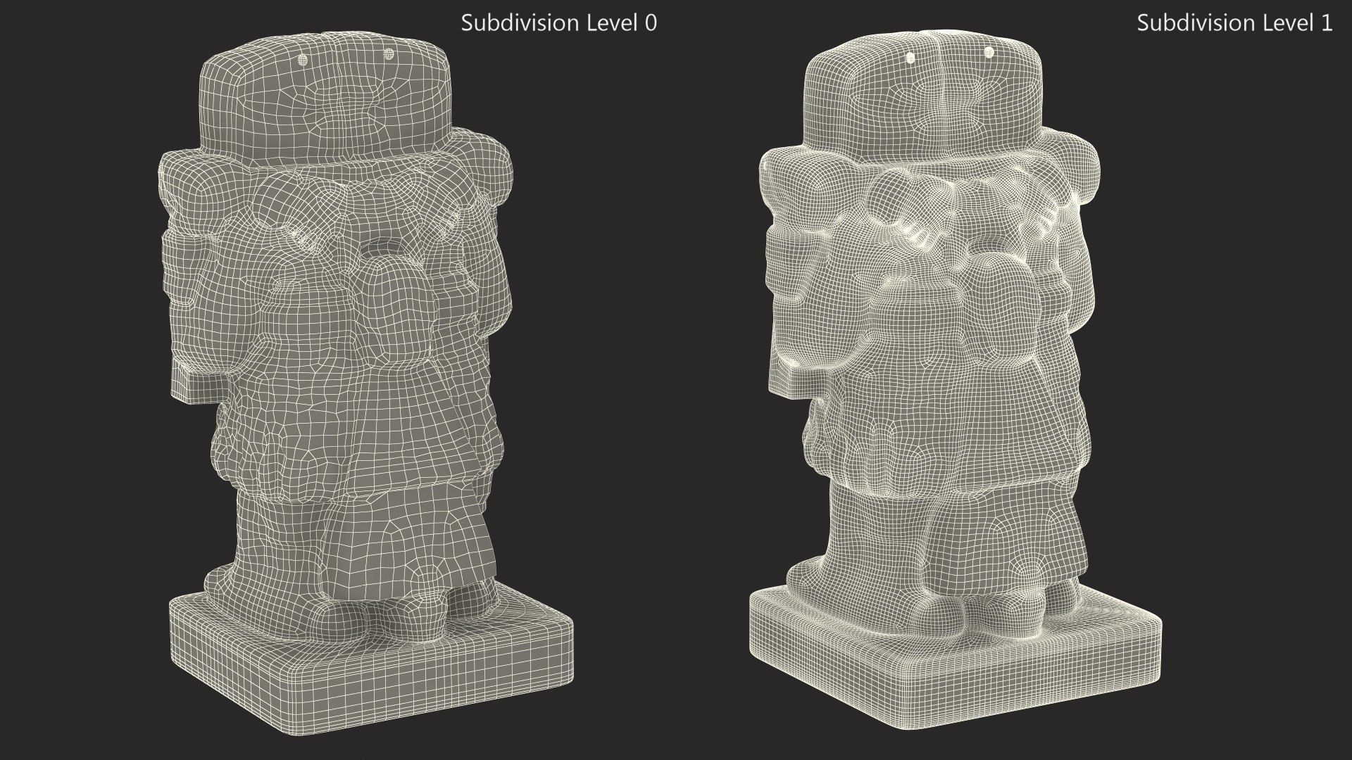 Aztec Goddess Coatlicue White Table Figurine For 3D Print Model ...