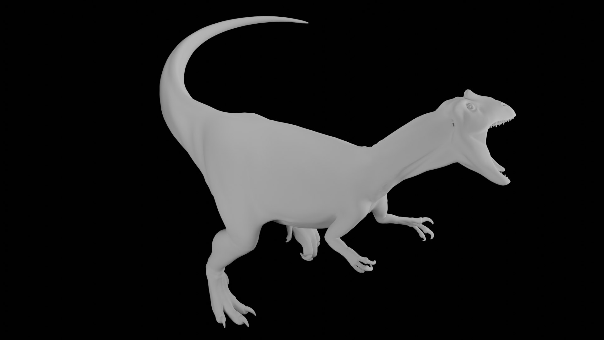 Allosaurus Base Mesh 3D Model Clean Topology Ready To Rig 3D ...