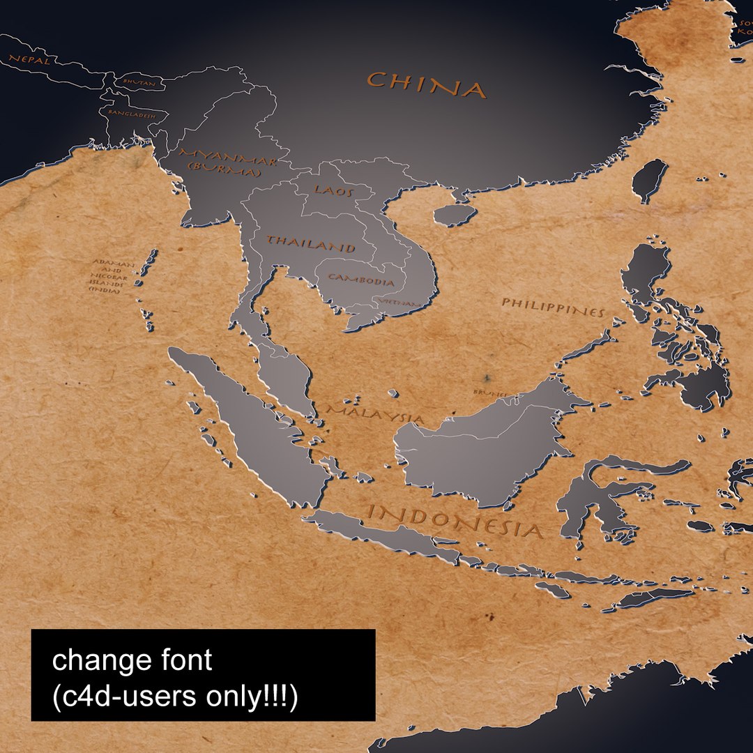 World Borders Names 3D - TurboSquid 1385041