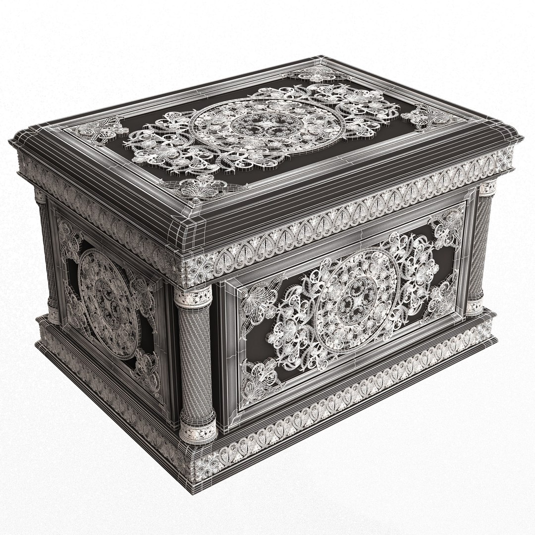 3D Model Chest 04 White - TurboSquid 2242572