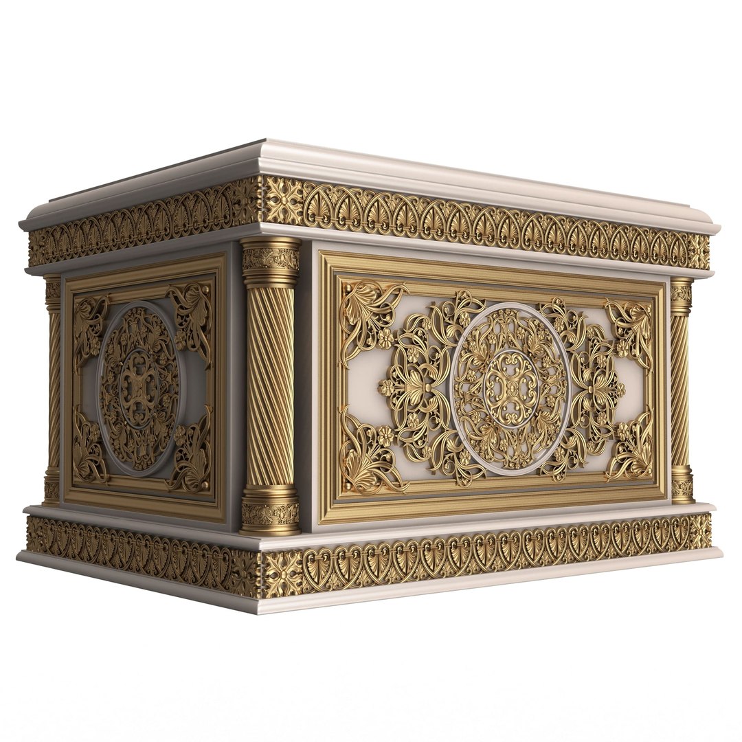 3D Model Chest 04 White - TurboSquid 2242572