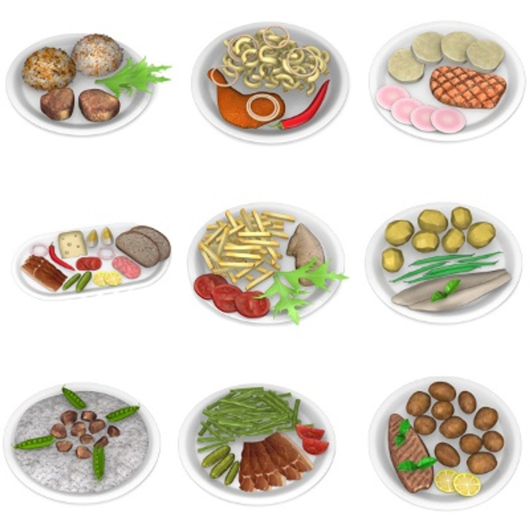 3d Model Meals Food