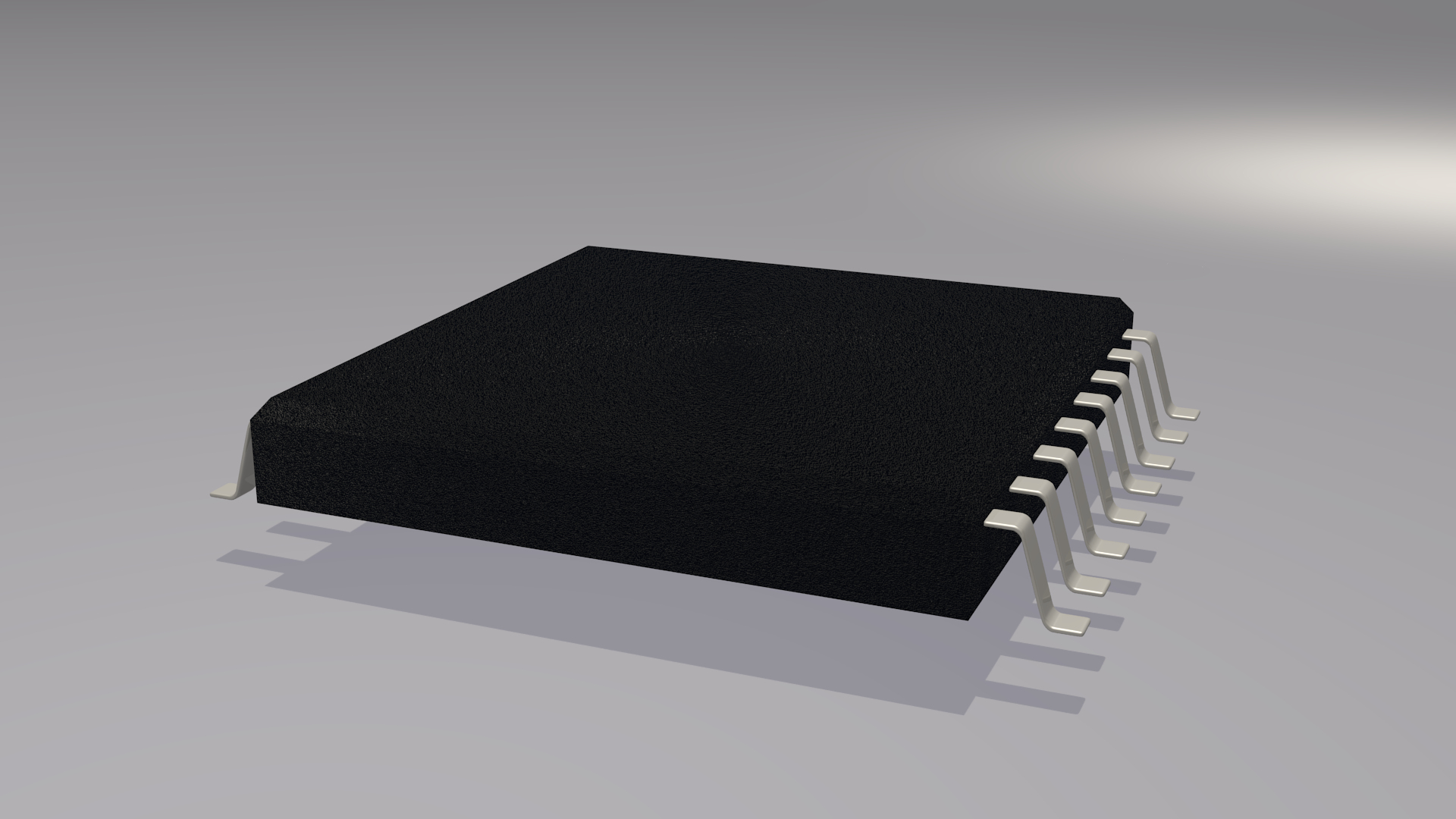 free chip microchip ic 3d model