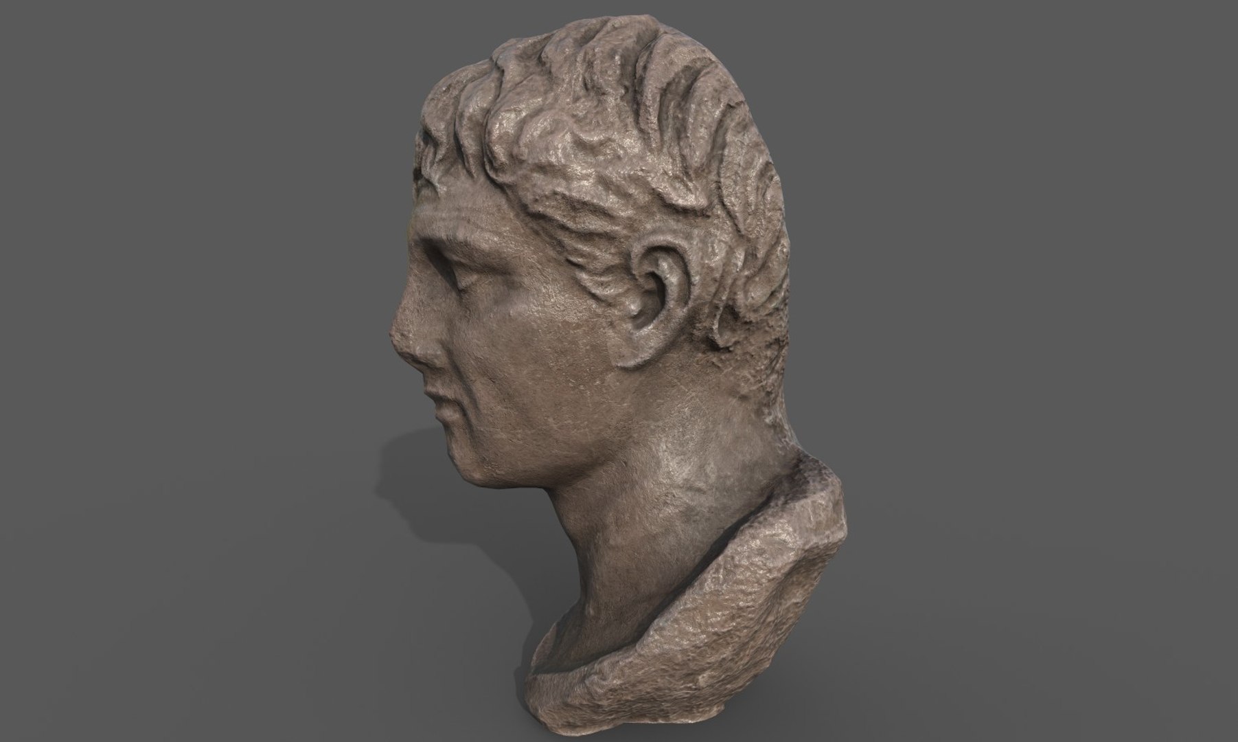 Male Head Sculpture 2 3D - TurboSquid 1822279