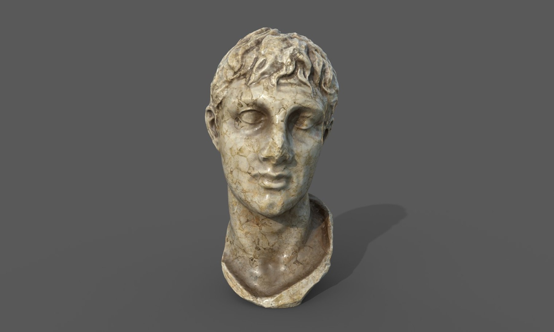 Male Head Sculpture 2 3D - TurboSquid 1822279