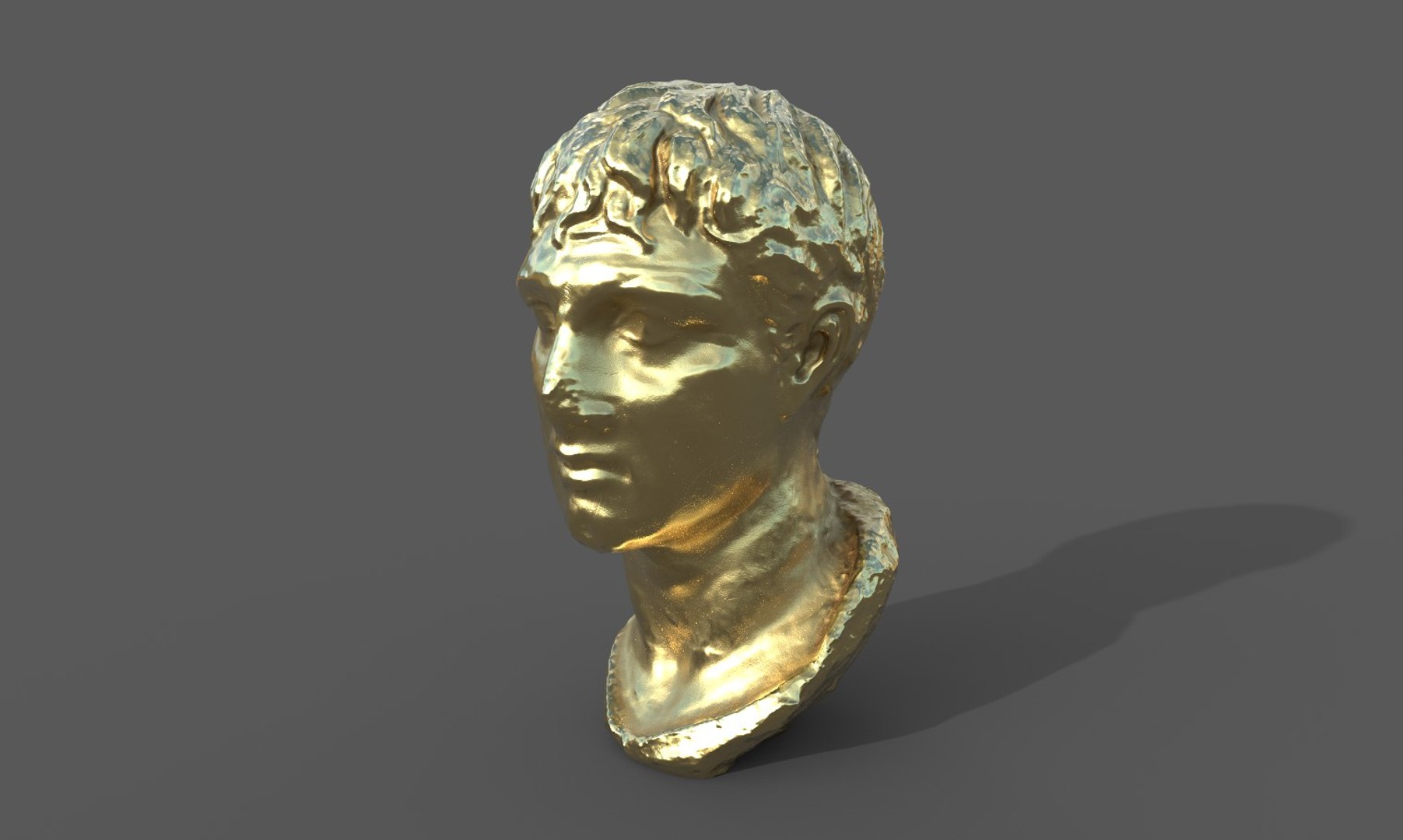 Male Head Sculpture 2 3D - TurboSquid 1822279