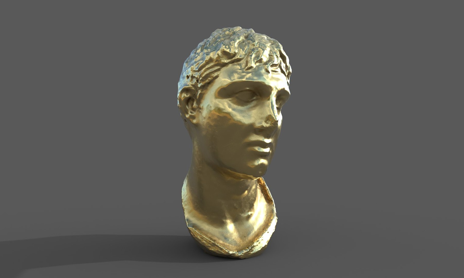 Male Head Sculpture 2 3D - TurboSquid 1822279