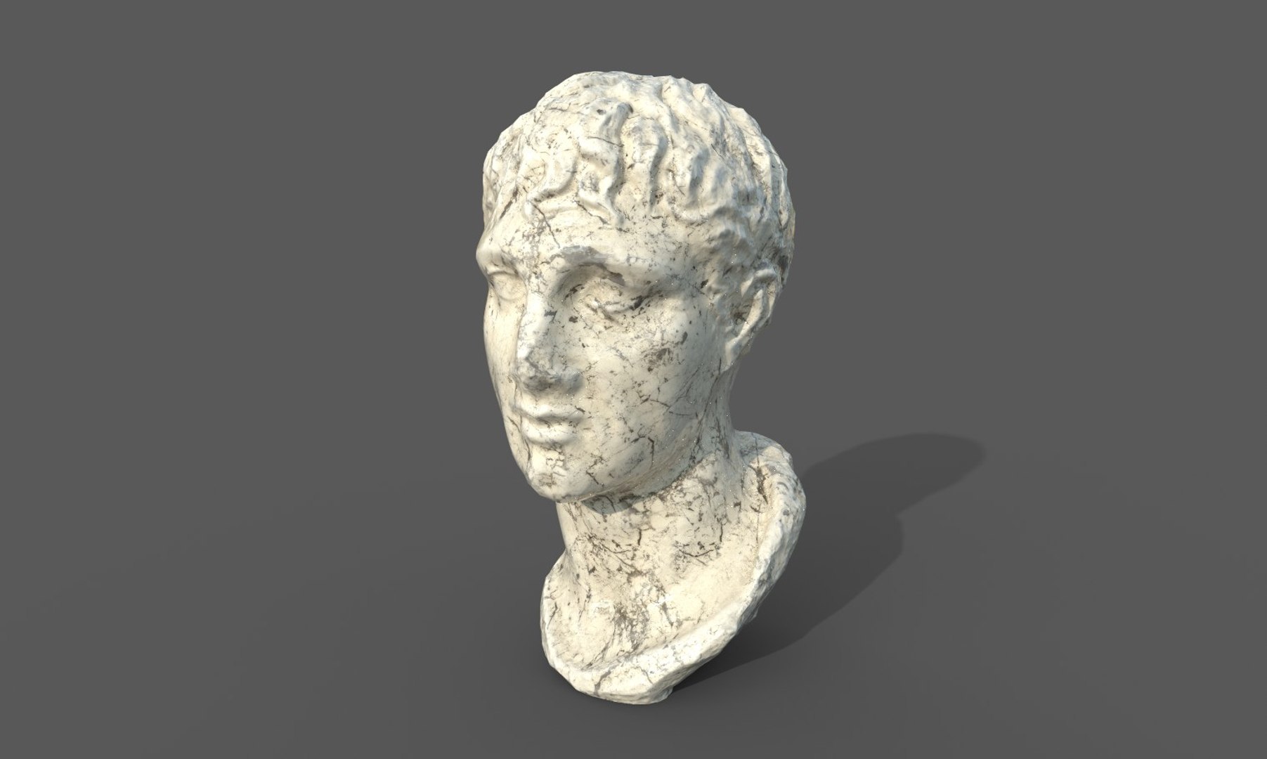 Male Head Sculpture 2 3D - TurboSquid 1822279
