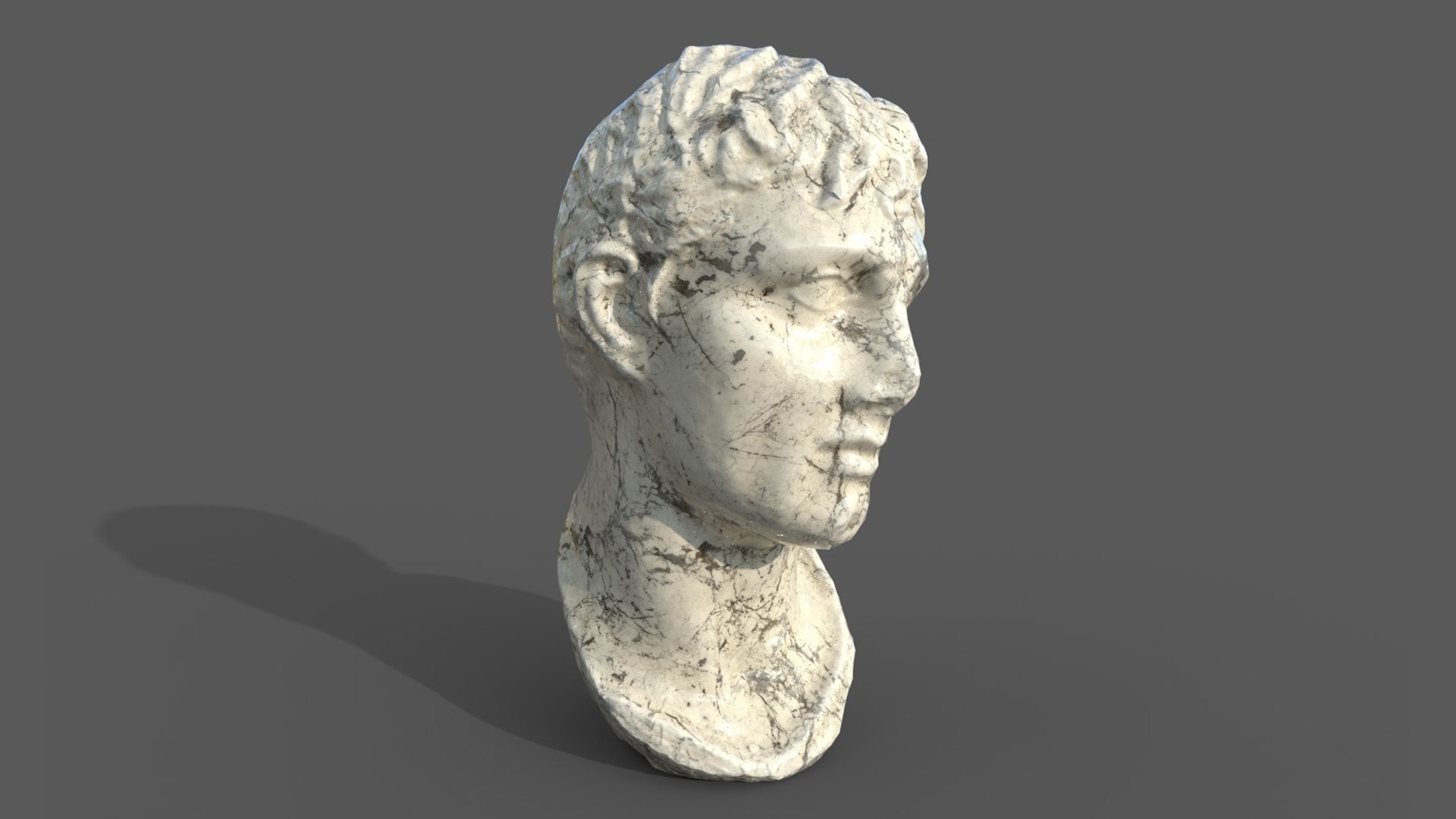 Male Head Sculpture 2 3D - TurboSquid 1822279