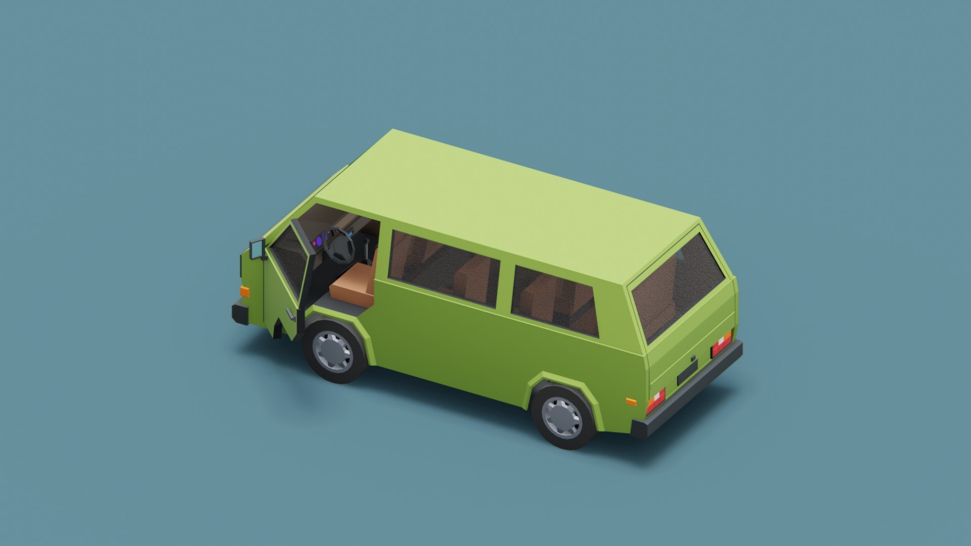 Stylized Cartoon Europe Van Game Asset 3D - TurboSquid 2298589