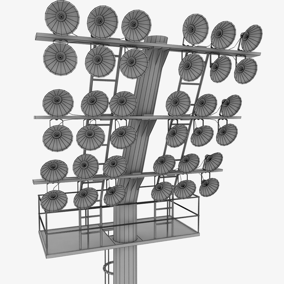3d model pack stadium lights lux