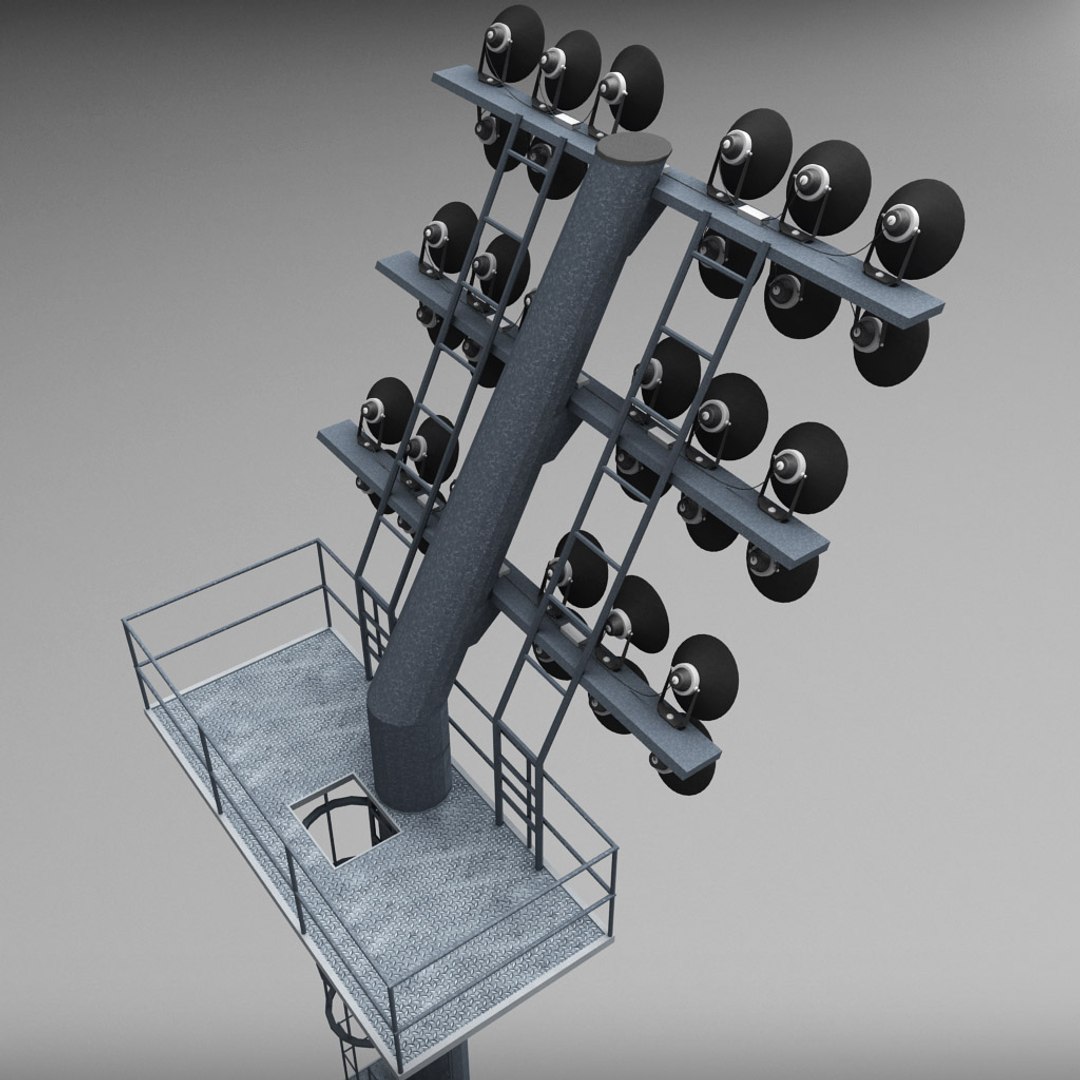 3d model pack stadium lights lux
