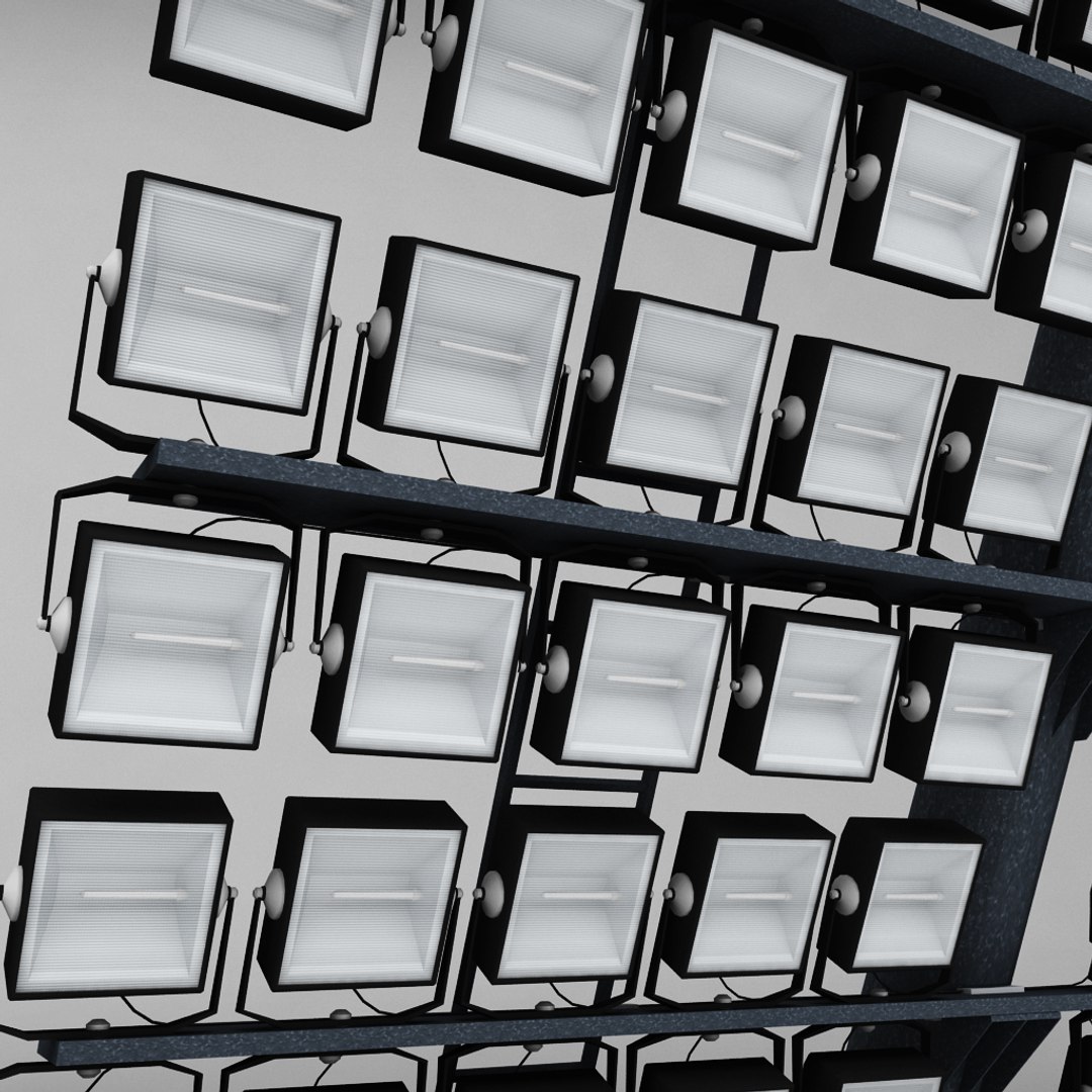 3d model pack stadium lights lux