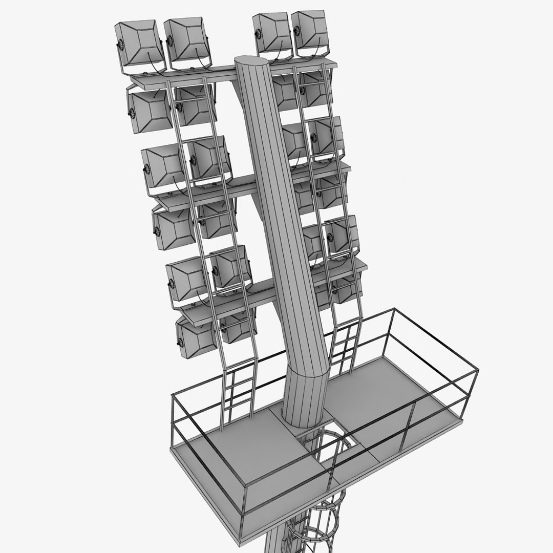 3d model pack stadium lights lux