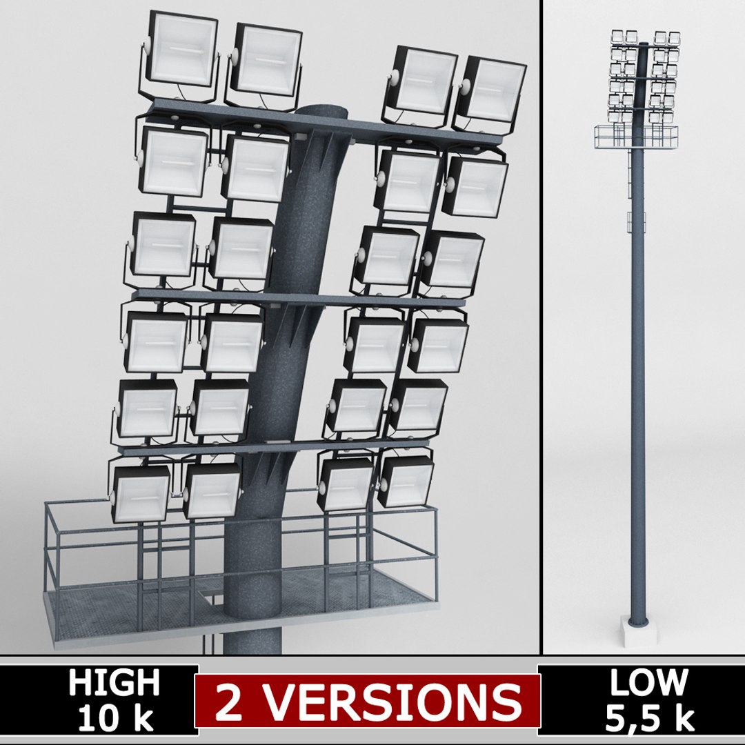 3d Model Pack Stadium Lights Lux
