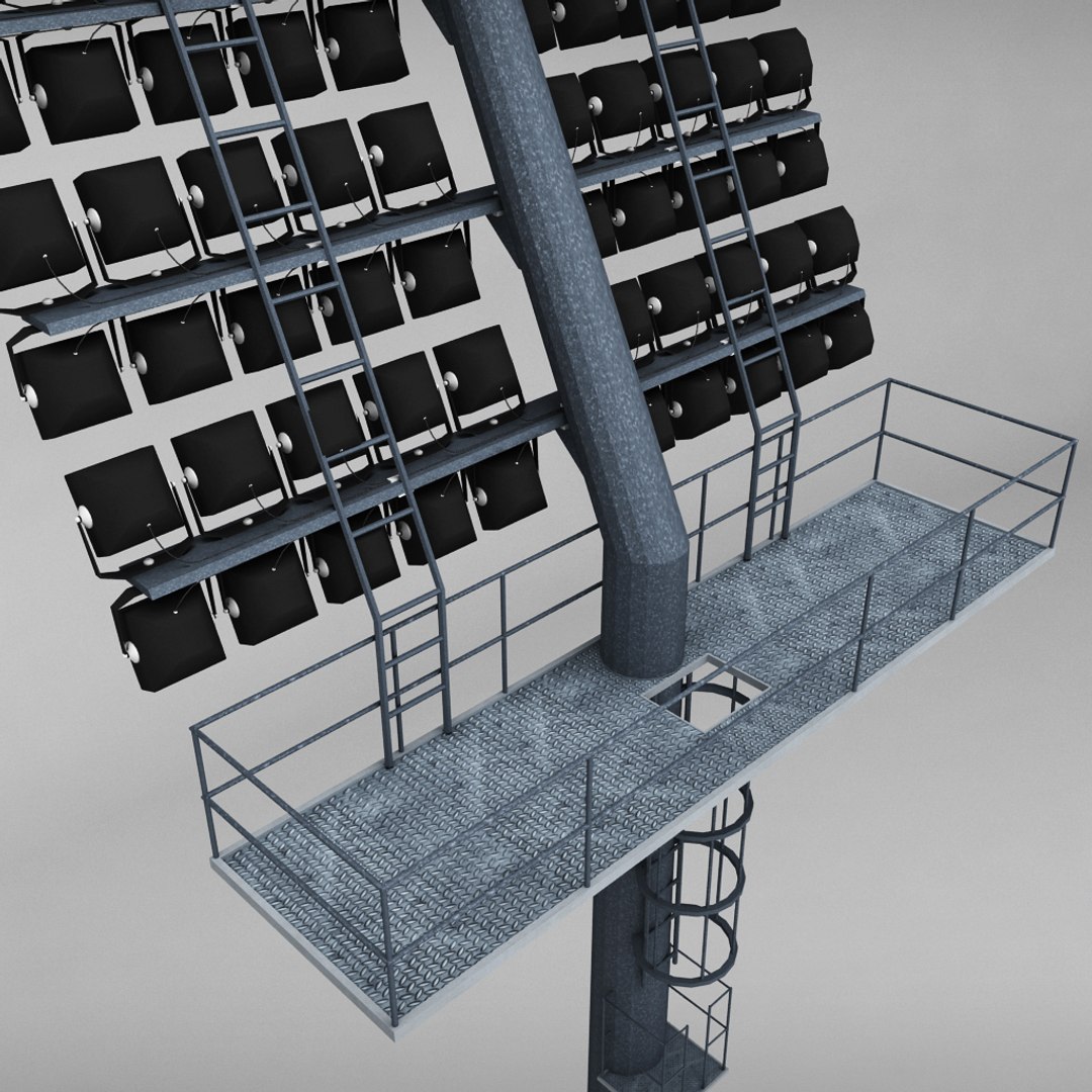 3d model pack stadium lights lux