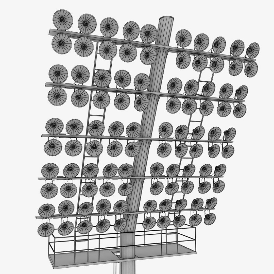 3d model pack stadium lights lux