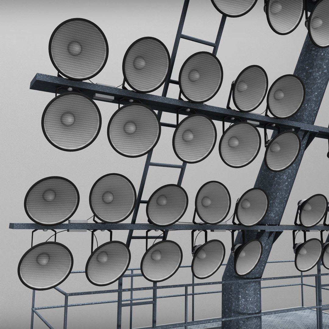 3d model pack stadium lights lux