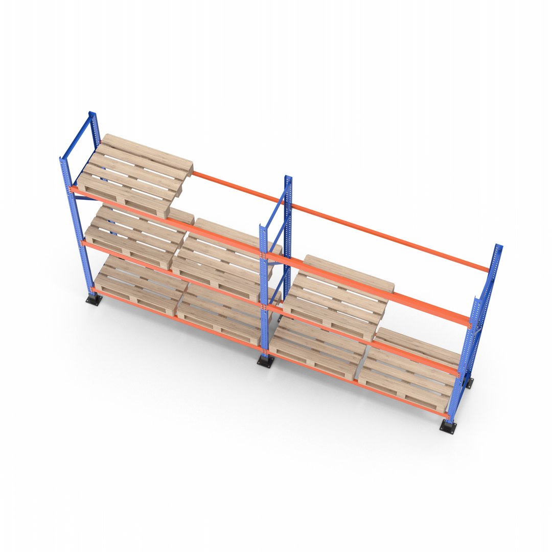 Pallet Rack And Wood Pallets 3D Model - TurboSquid 2160145