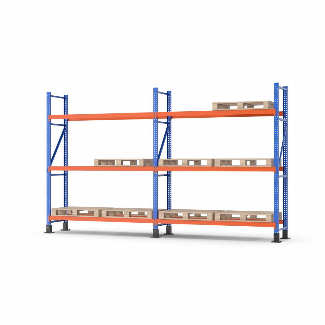 Pallet Rack And Wood Pallets 3D Model - TurboSquid 2160145