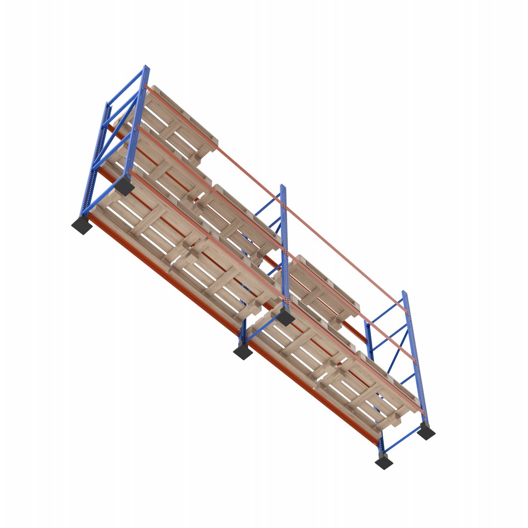 Pallet Rack And Wood Pallets 3D Model - TurboSquid 2160145