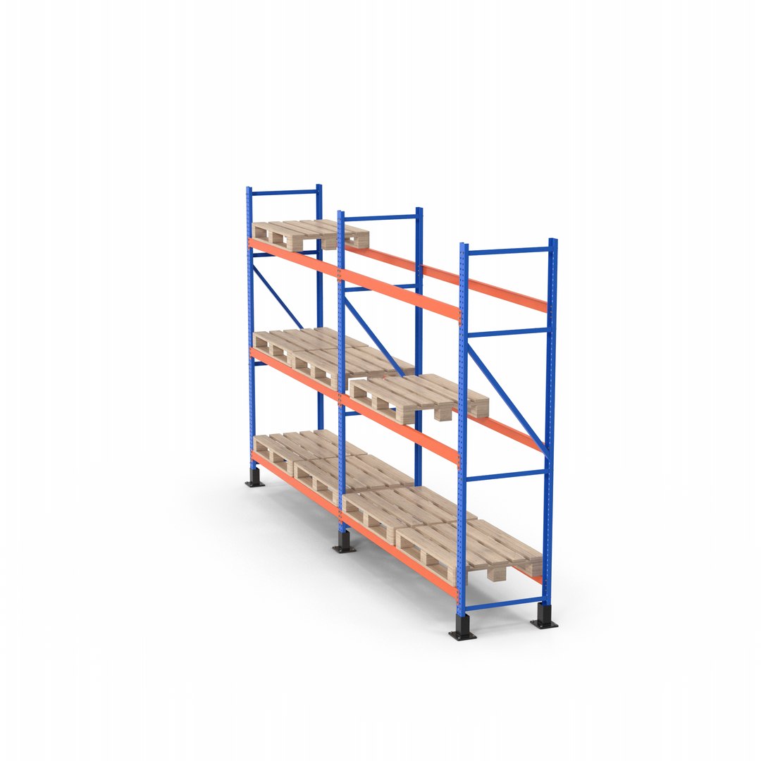 Pallet Rack And Wood Pallets 3D Model - TurboSquid 2160145