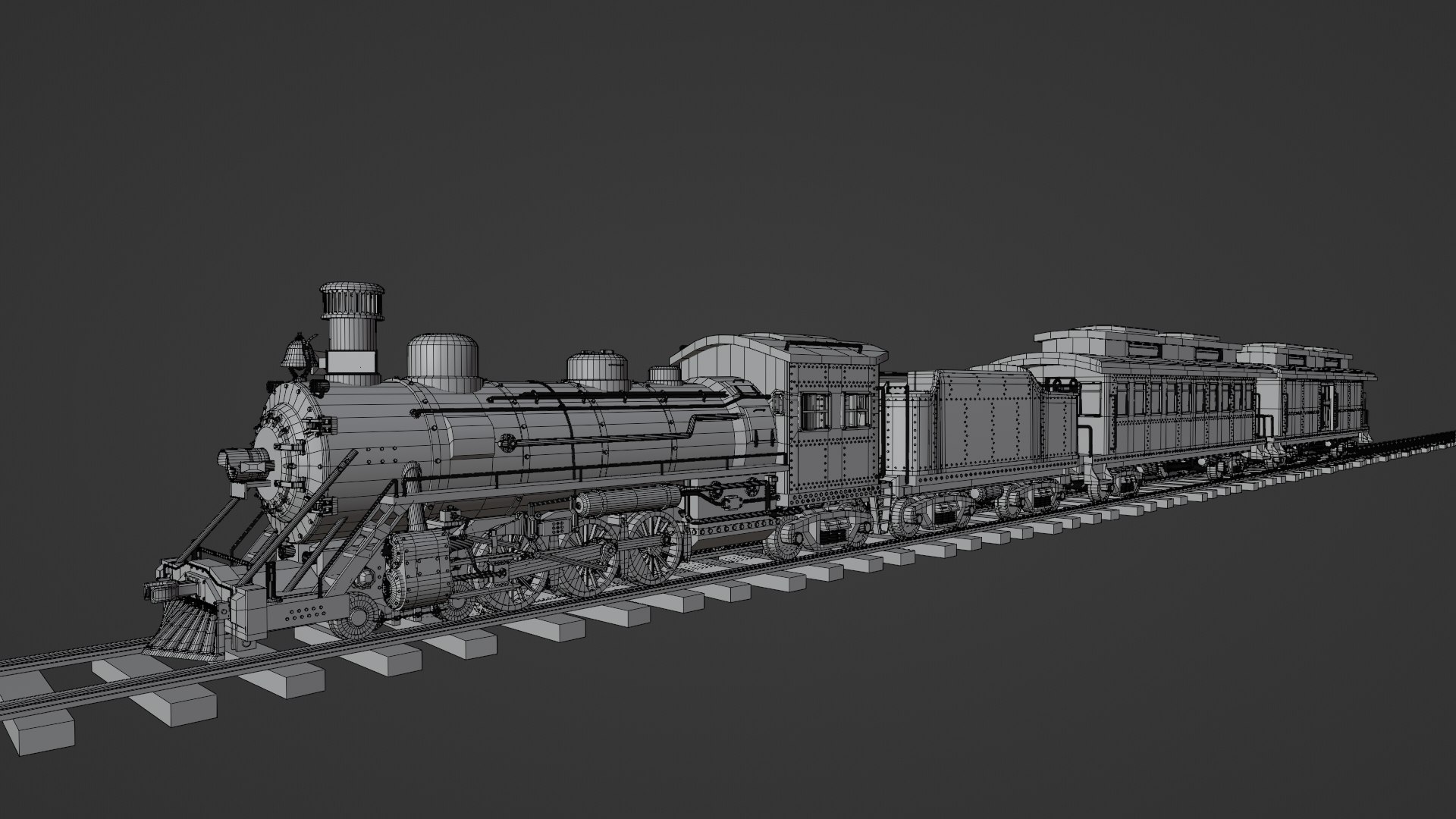 Steam Train 3D model - TurboSquid 2061486