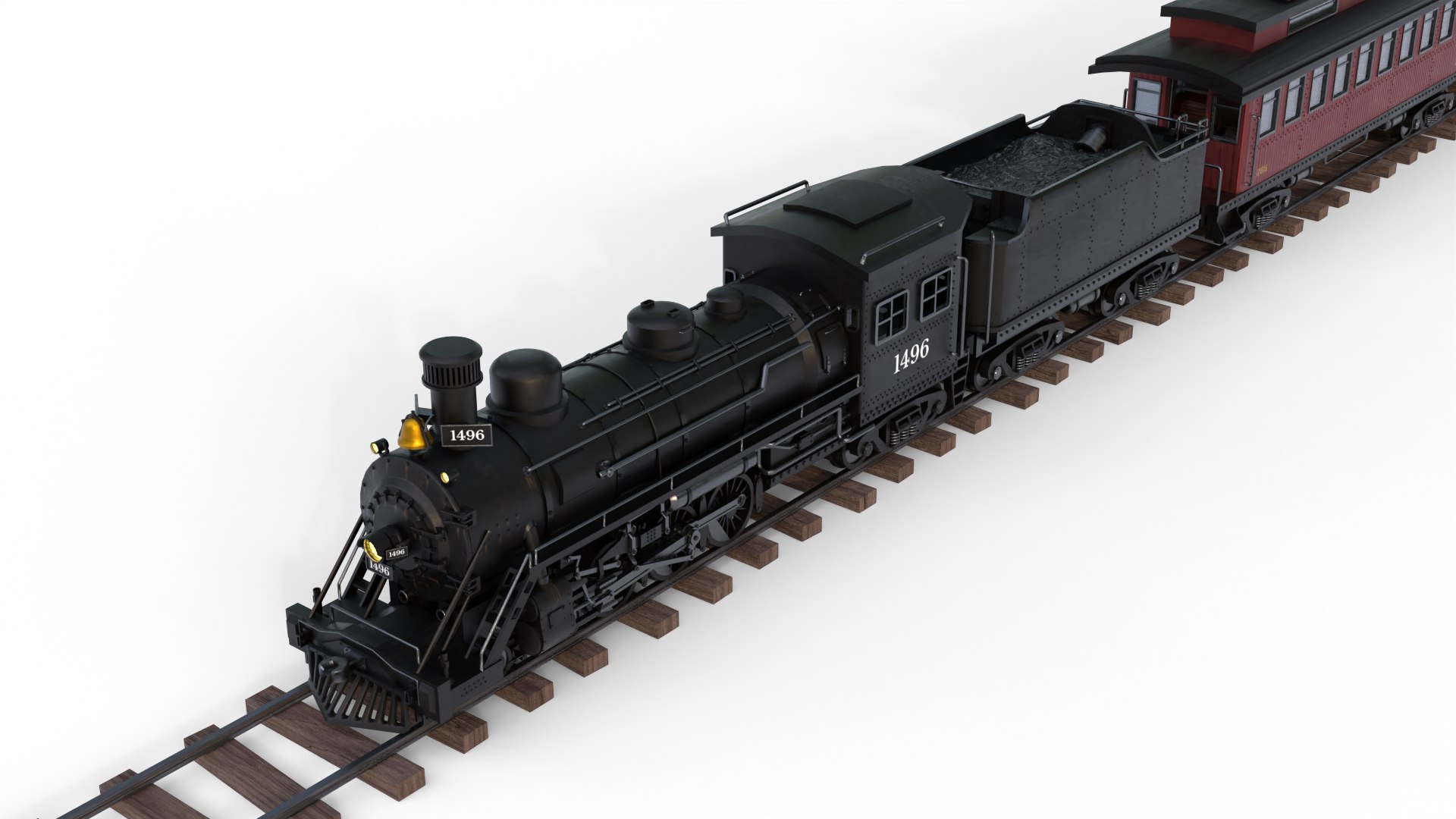 Steam Train 3D Model - TurboSquid 2061486