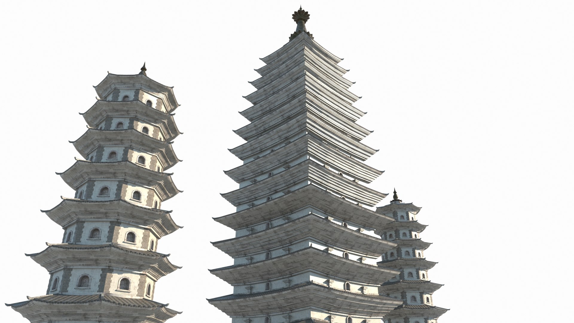 Ancient Architectural Pagodas In Asia 3D Model - TurboSquid 2031125