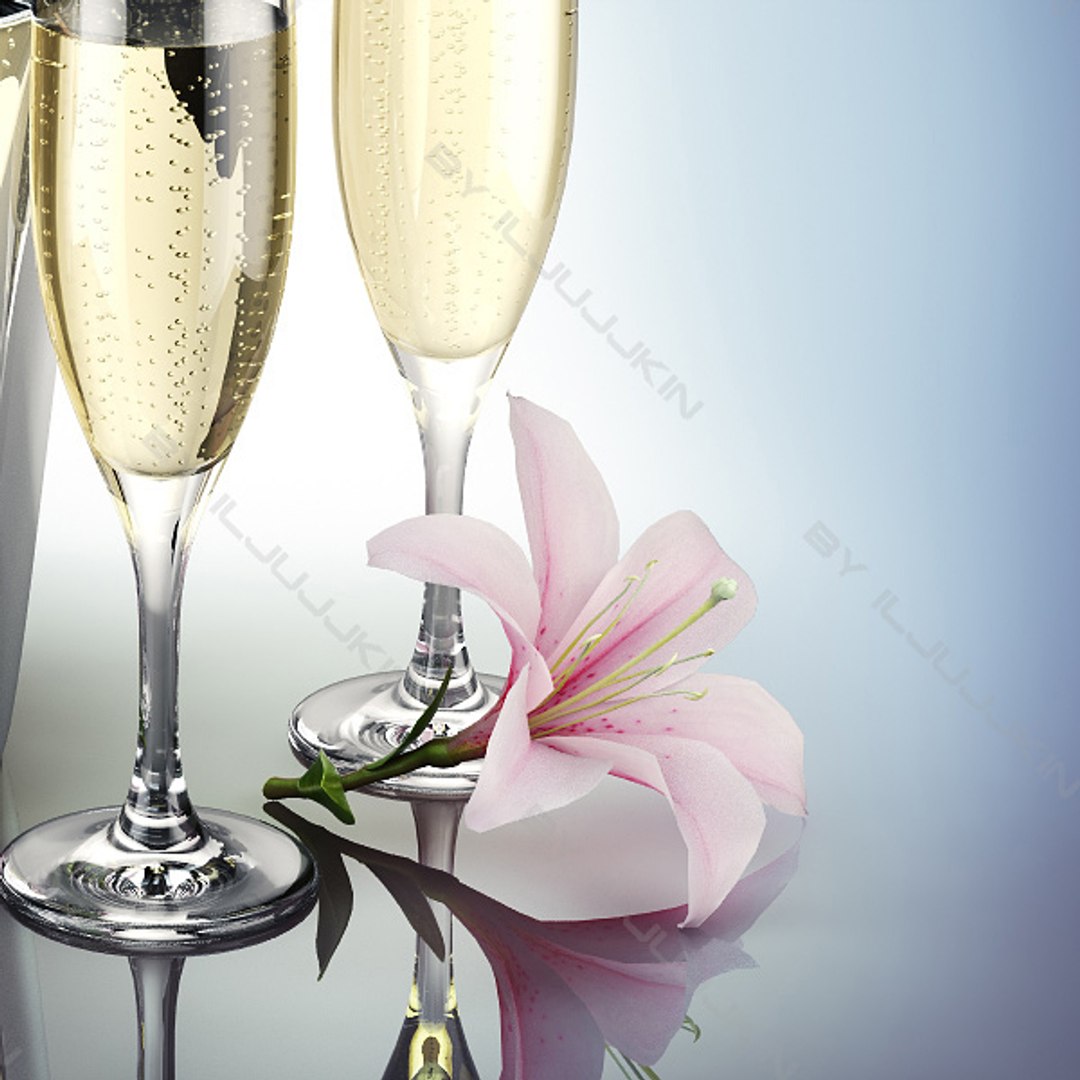 3d Cooling Champagne Dom Perignon Model