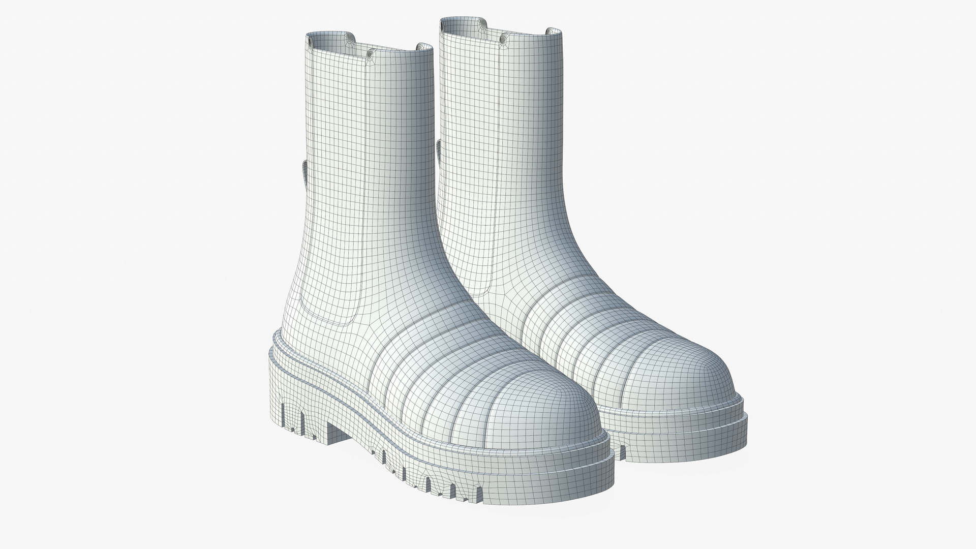 Realistic Leather Boots For Women Yellow 3D Model - TurboSquid 1951182