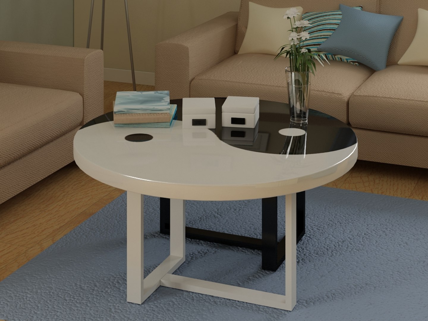 Yin-yang Table 3d Max