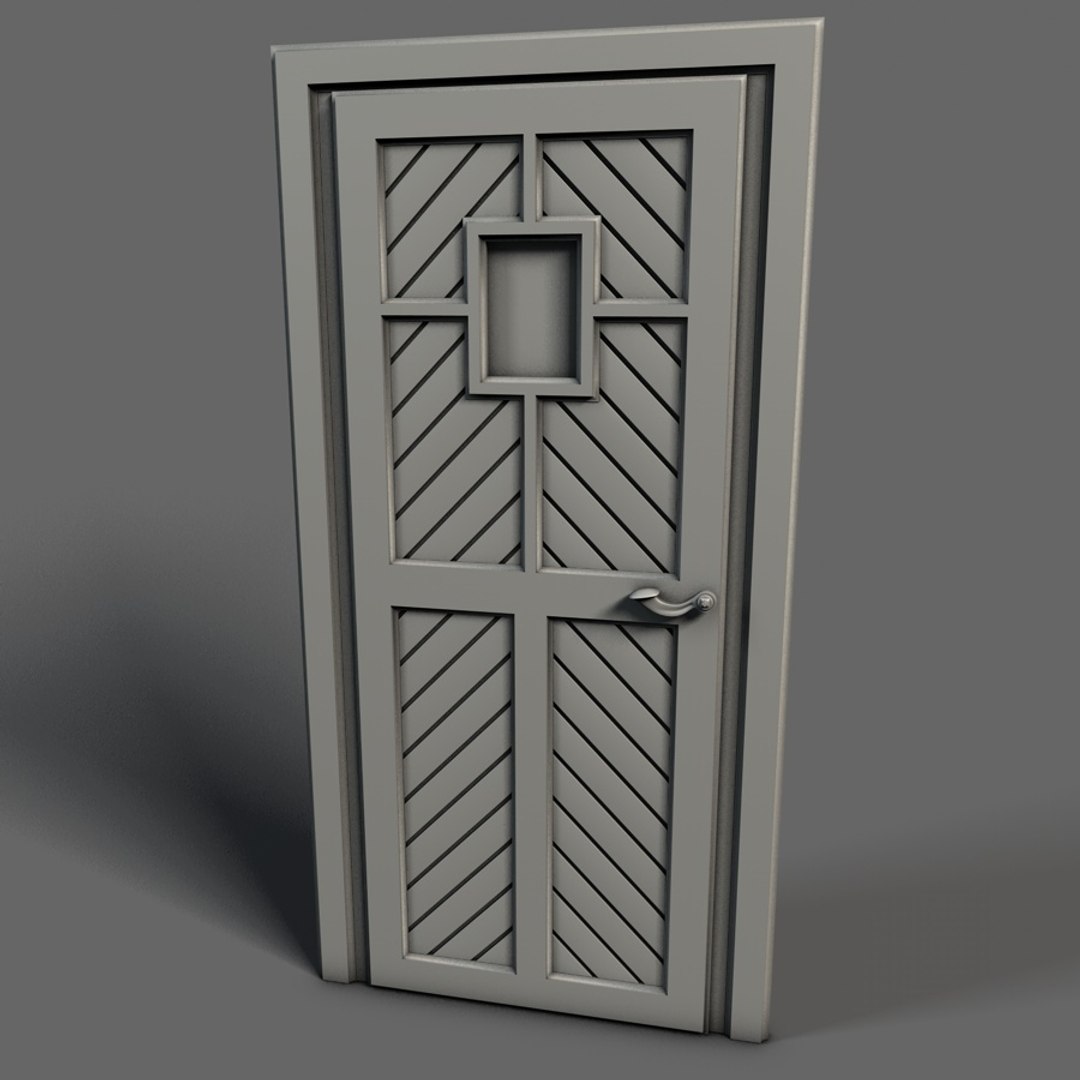 3d wooden door