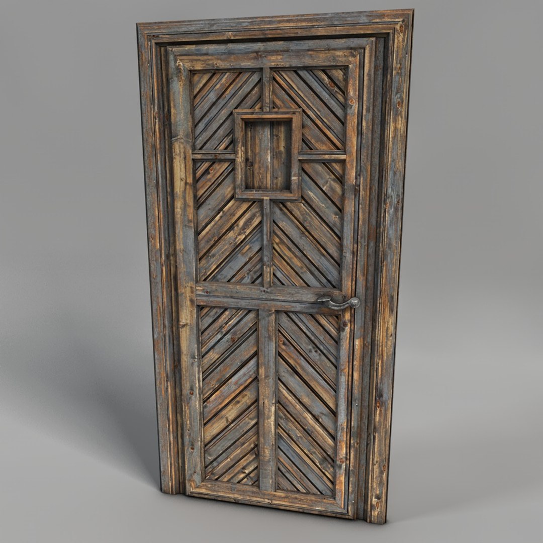 3d wooden door