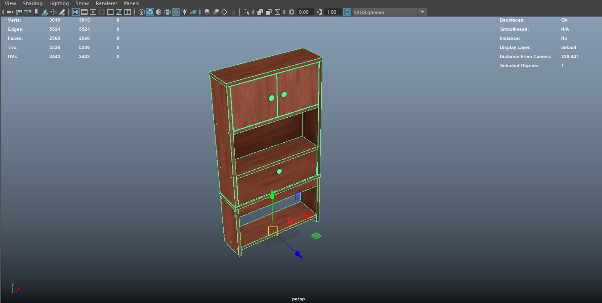 Wood Cabinet 3d Model AR VR 3D - TurboSquid 1917081