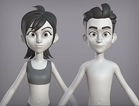 Cartoon male character Barry full body base mesh 3D model 3D 모델 ...