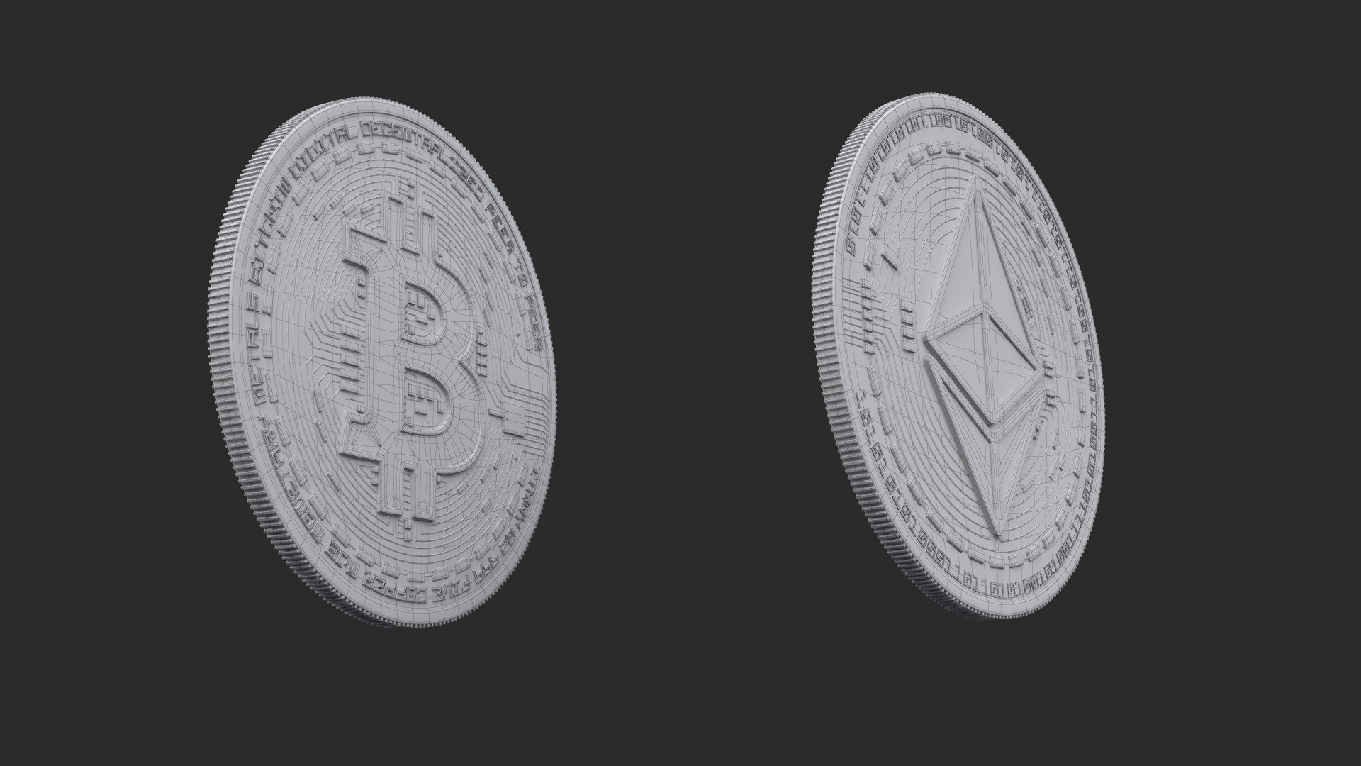 Bitcoin Ethereum Coins 3D Model - TurboSquid 1236862 Bitcoin Ethereum Coins 3D Model - TurboSquid 1236862