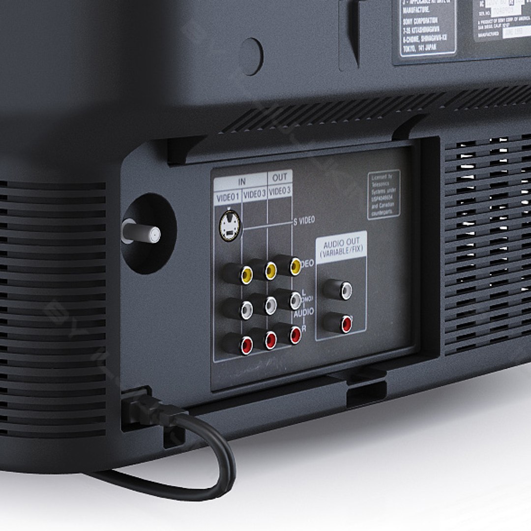 colour tv sony trinitron 3d model