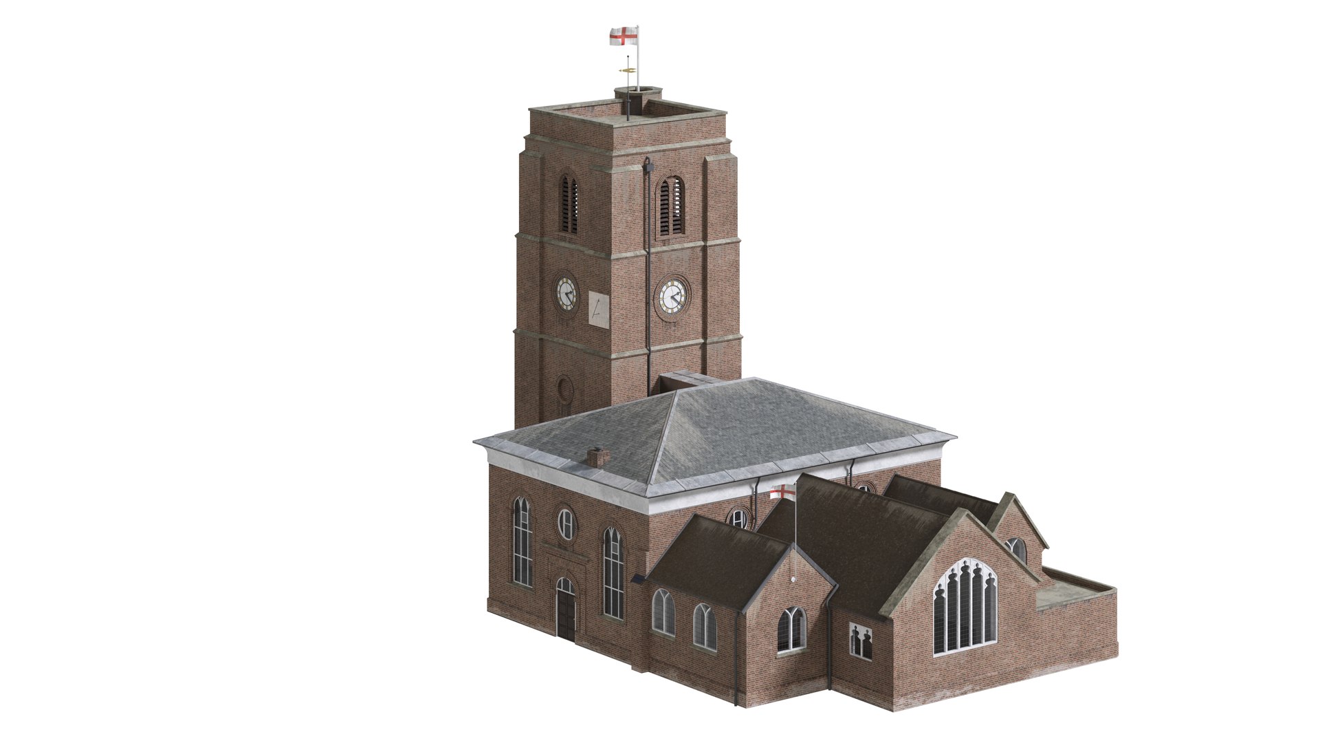 3D England Building Old Church - TurboSquid 2134229