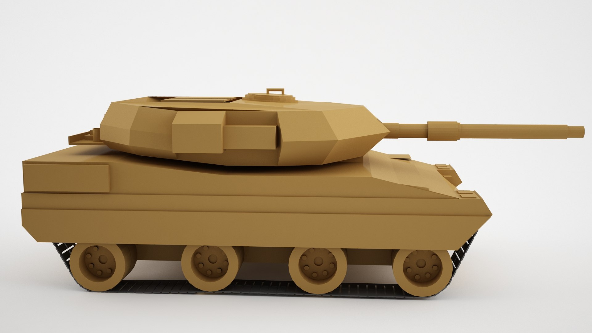 Tank 1990 Low Polygon Model - TurboSquid 1975517