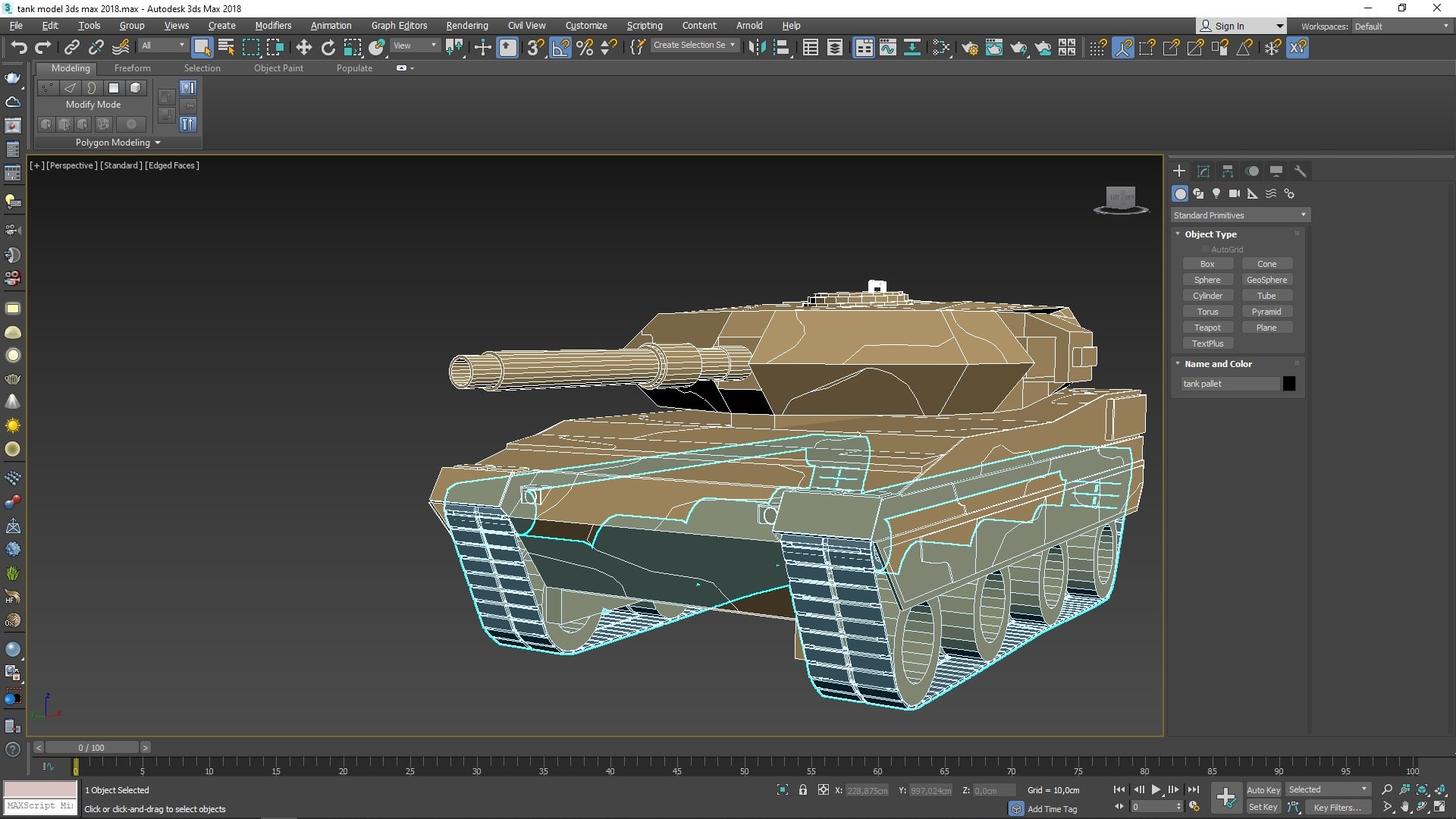 Tank 1990 Low Polygon Model - TurboSquid 1975517