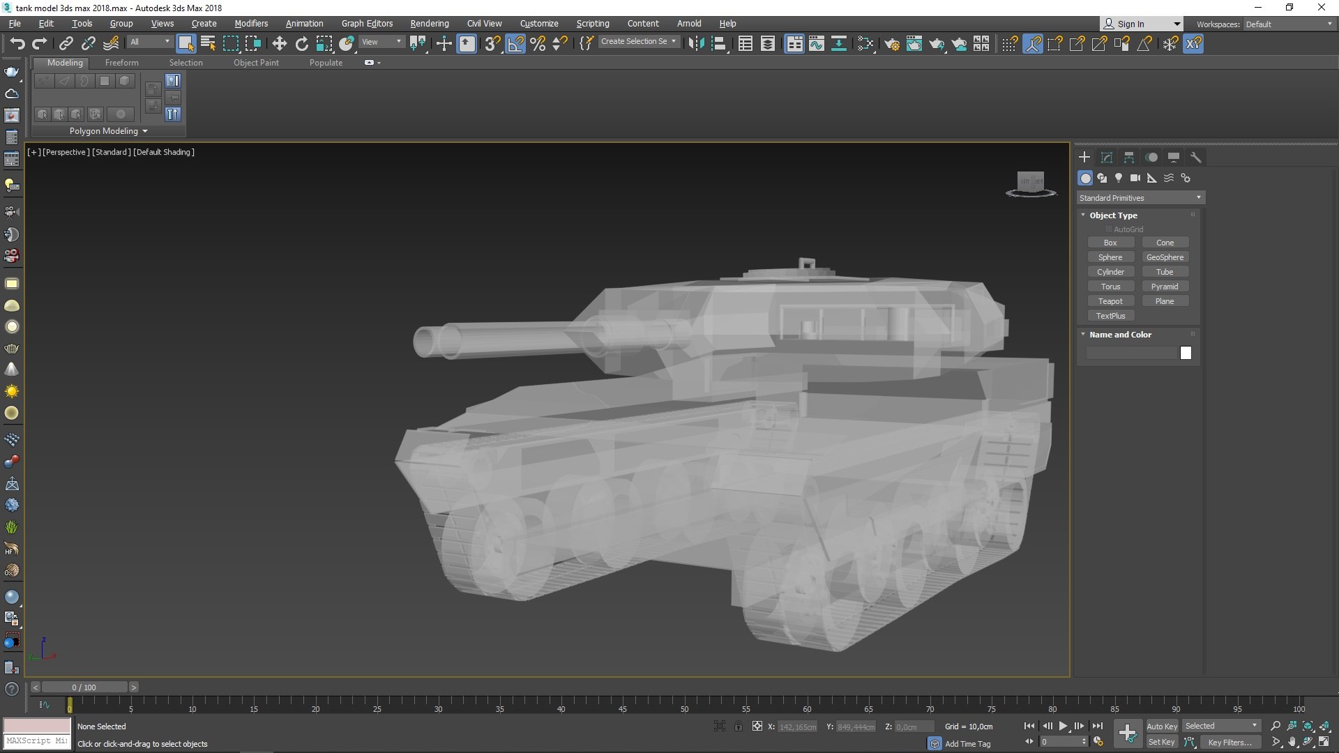 Tank 1990 Low Polygon Model - TurboSquid 1975517