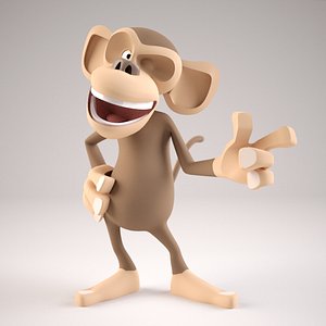 Rigged Cartoon Monkey 3D Models For Download | TurboSquid