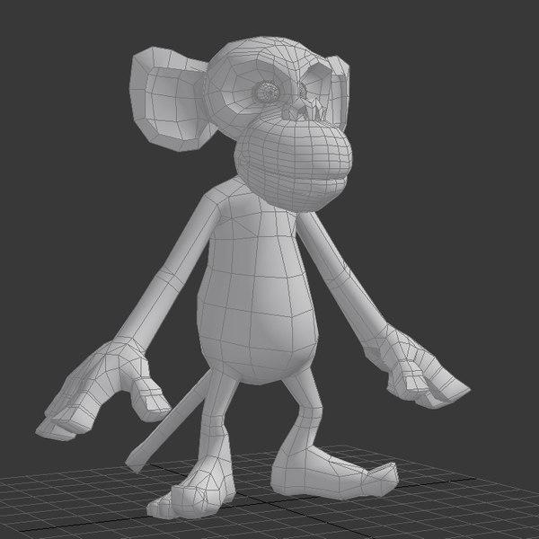 3D cartoon monkey character rigged model - TurboSquid 1345034