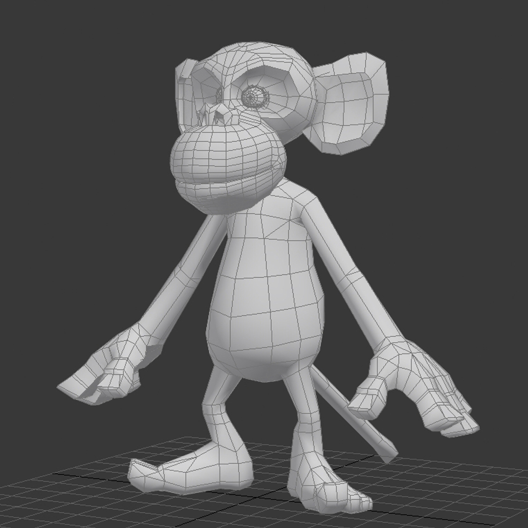 3D cartoon monkey character rigged model - TurboSquid 1345034