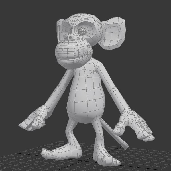 3D cartoon monkey character rigged model - TurboSquid 1345034