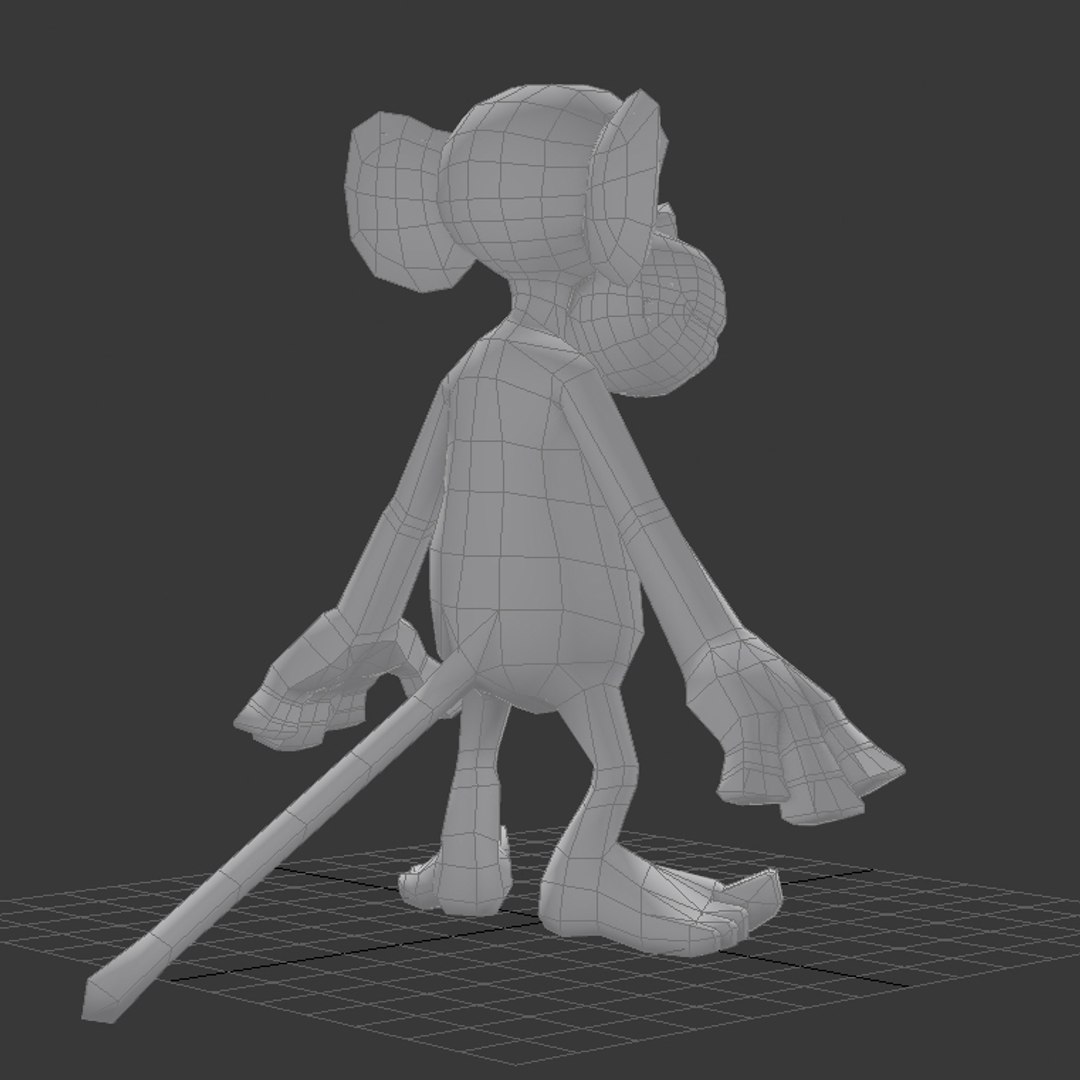 3D Cartoon Monkey Character Rigged Model - TurboSquid 1345034